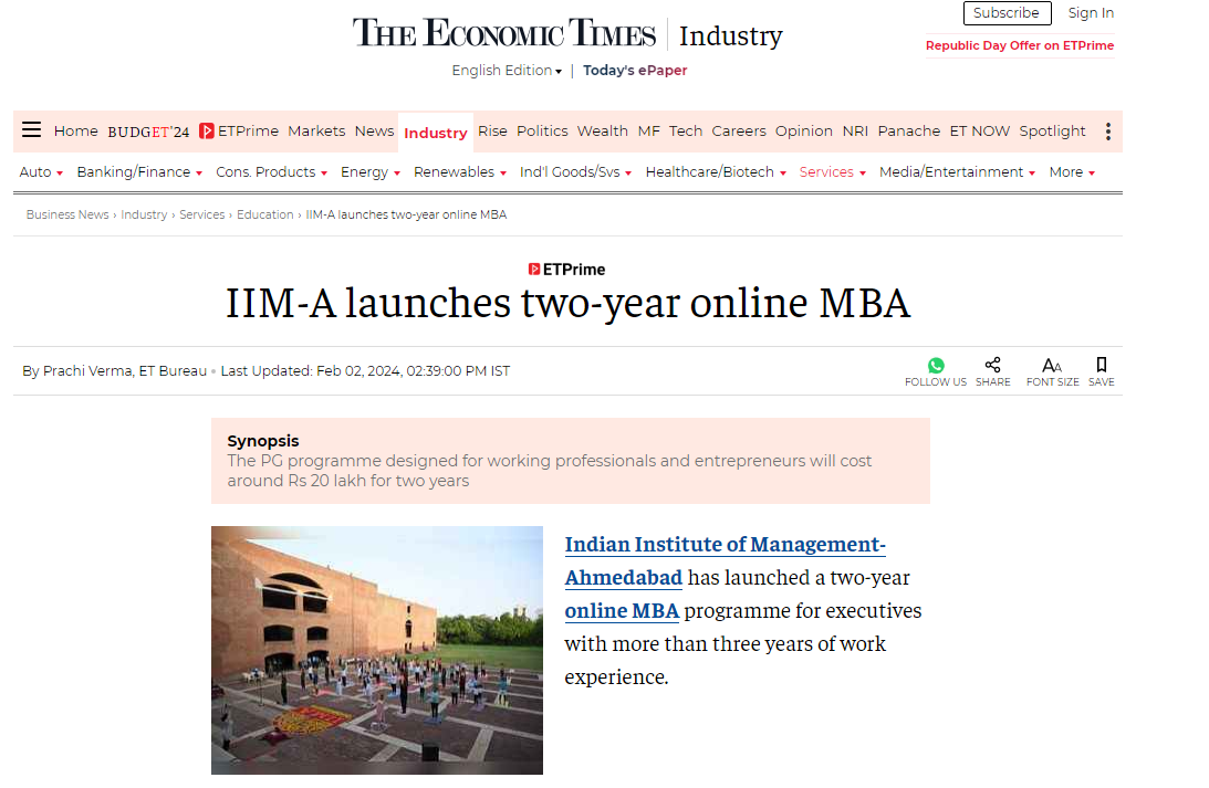 We prepare our students for resilience': IIMA director | IIMA