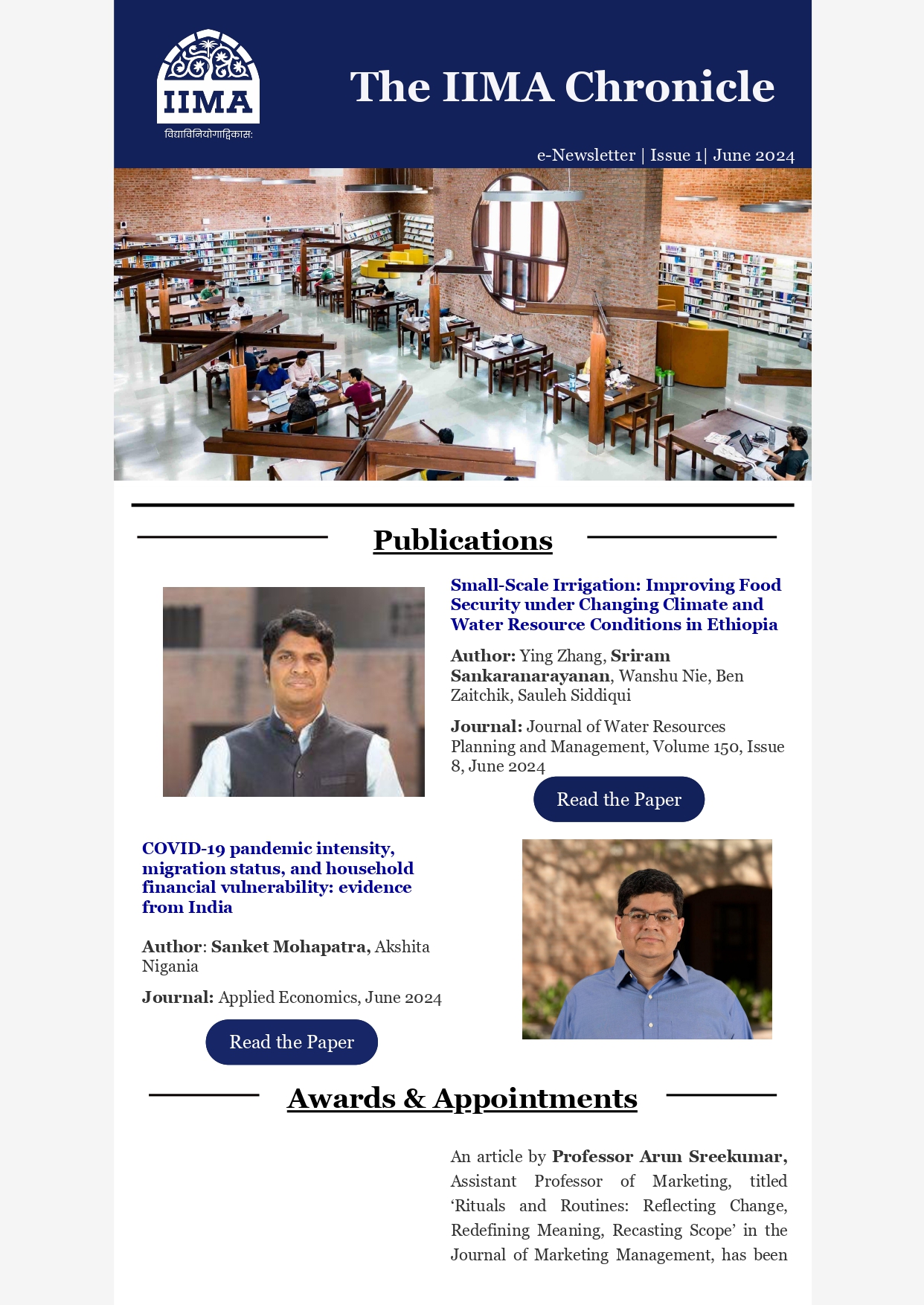 The IIMA Chronicle | IIMA