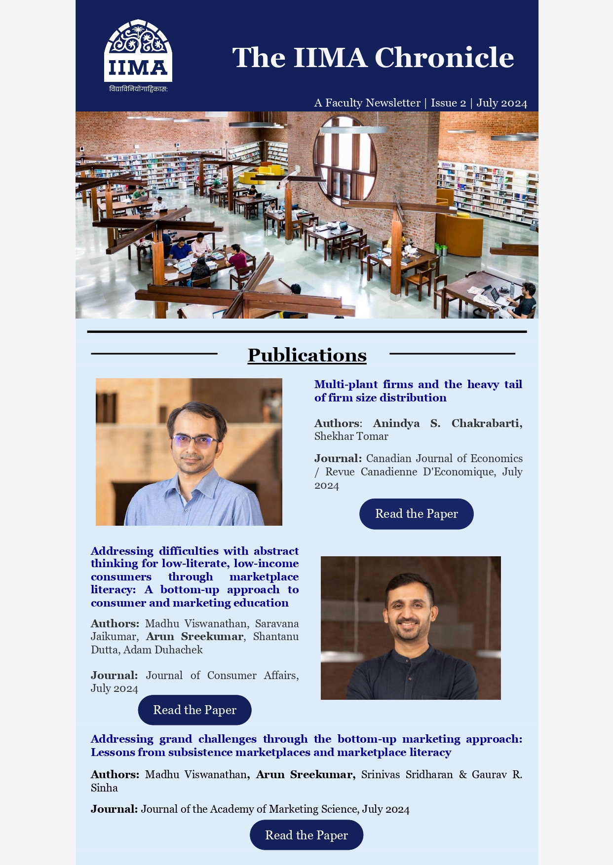 The IIMA Chronicle | IIMA